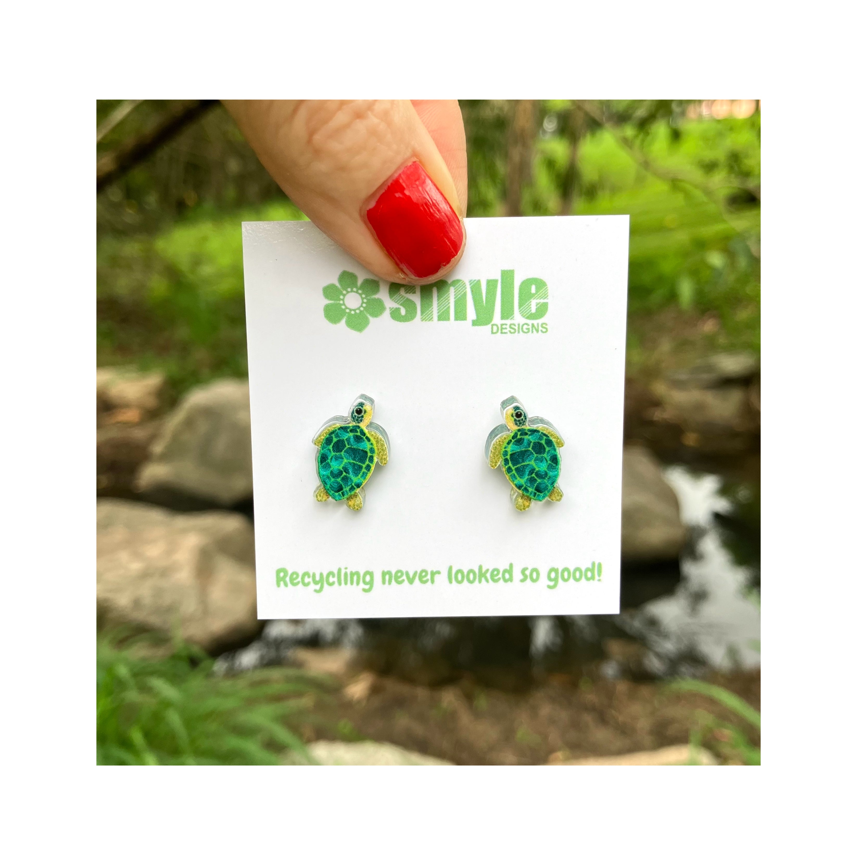 Green Sea Turtle Studs – Smyle Designs