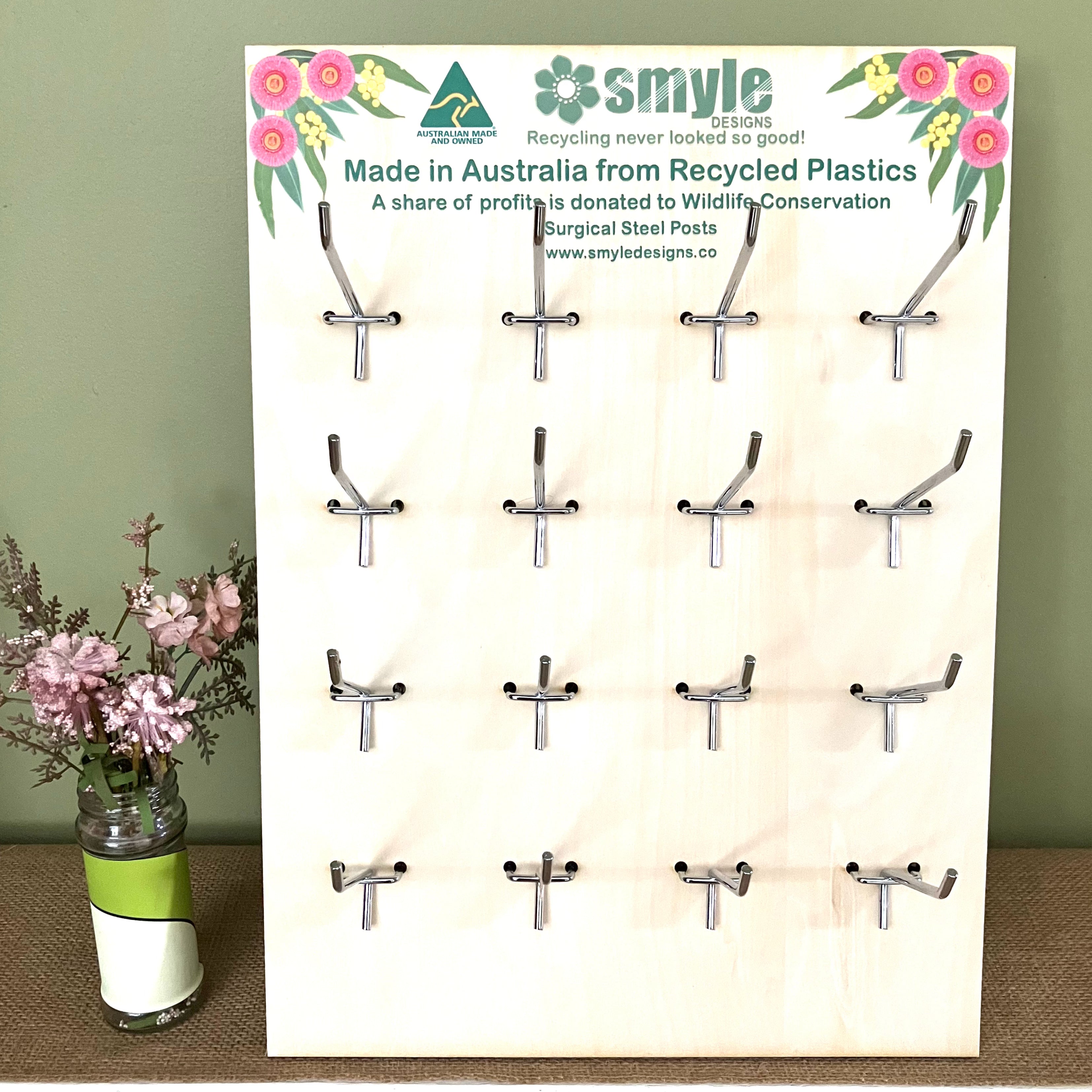 Counter Display Stand for Studs - 16 Hooks – Smyle Designs